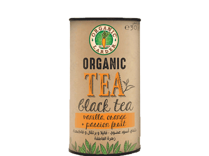 ORGANIC LARDER Black Tea With Vanilla, Orange, Passion Fruit, 30g - Or