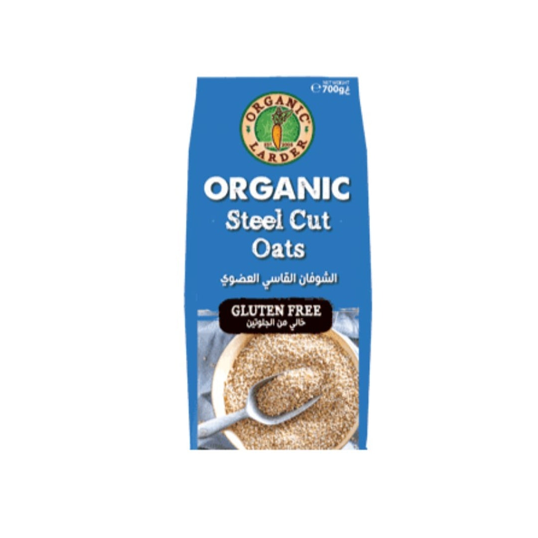 ORGANIC LARDER Steel Cut Oats, 700g - Organic, Vegan, Natural, Gluten