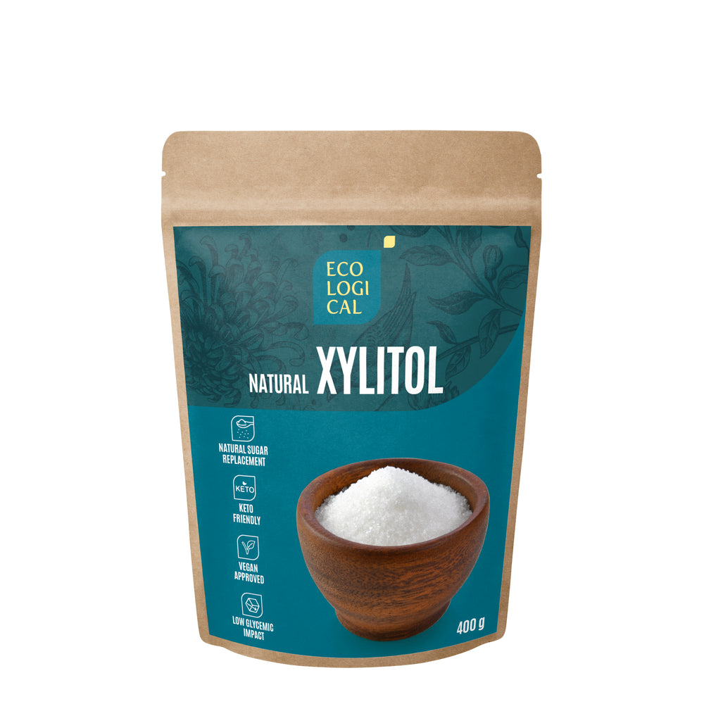 Premium ECOLOGICAL Natural Xylitol, 400g - Sugar Substitute for Health
